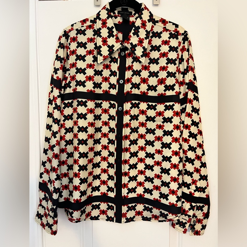 Marc Jacobs Shirt Black White And Red - Gem